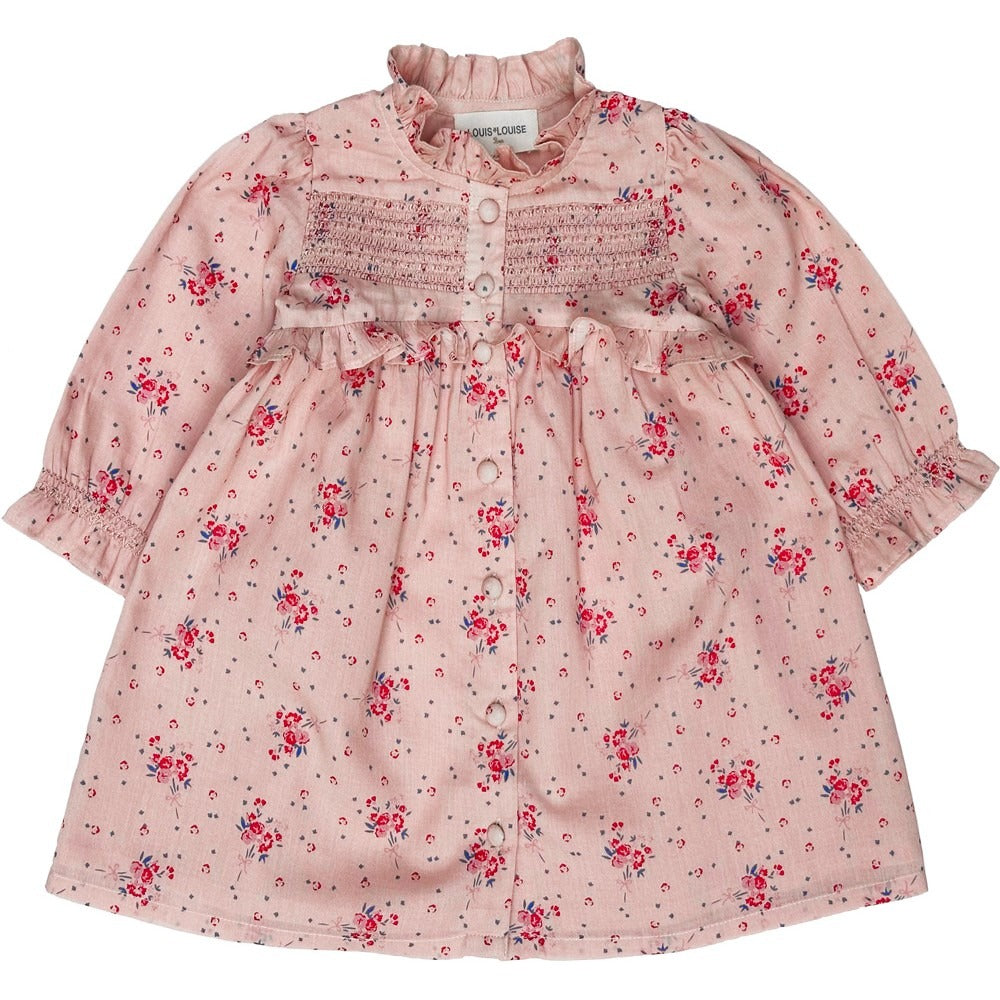 Louis Louise Coralie Dress Cotton Veil Pink – Smol